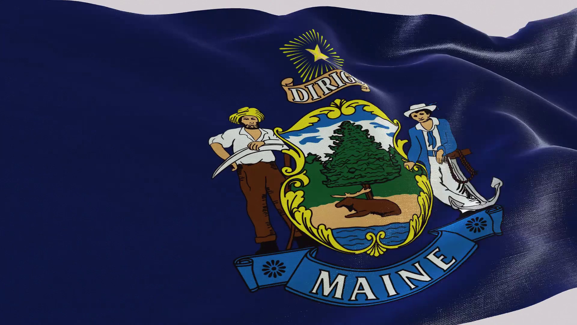 Flag Of Maine State Stock Motion Graphics SBV-348436515 - Storyblocks