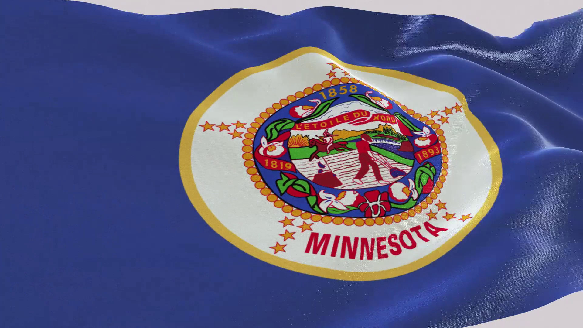 Flag Of Minnesota State Stock Motion Graphics SBV-348436675 - Storyblocks