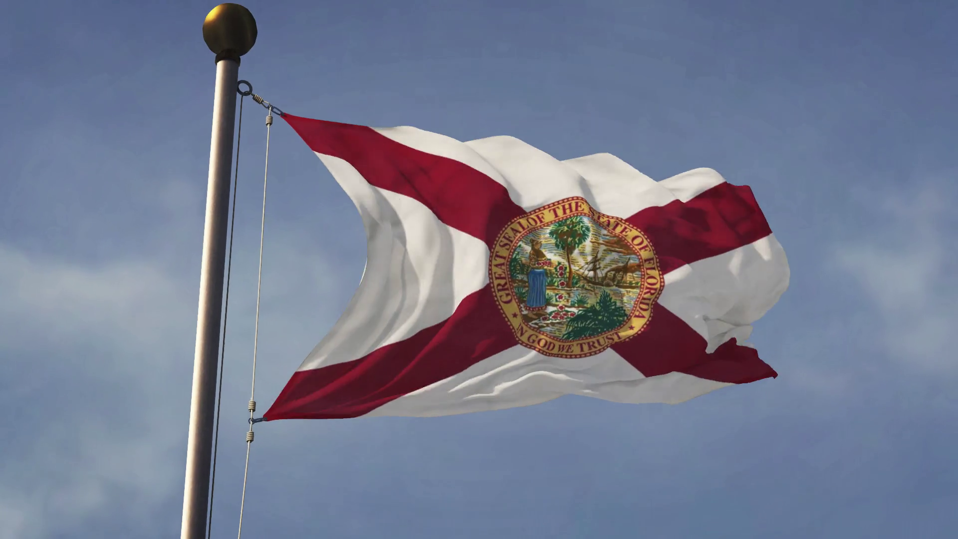 Florida Waving Realistic Flag Stock Motion Graphics SBV-348805647 ...