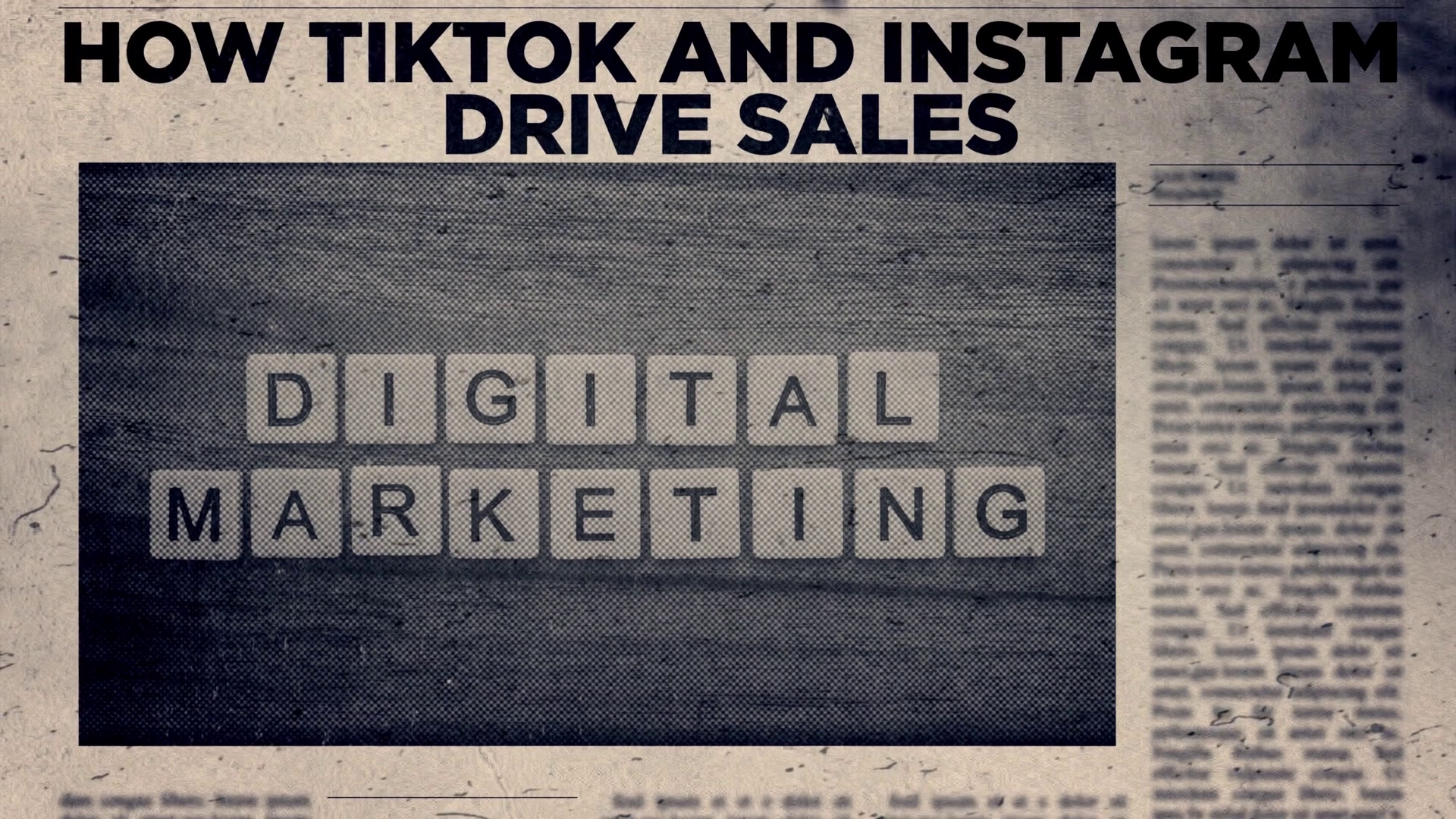How Tiktok Instagram Drive Sales Title On Stock Motion Graphics SBV ...