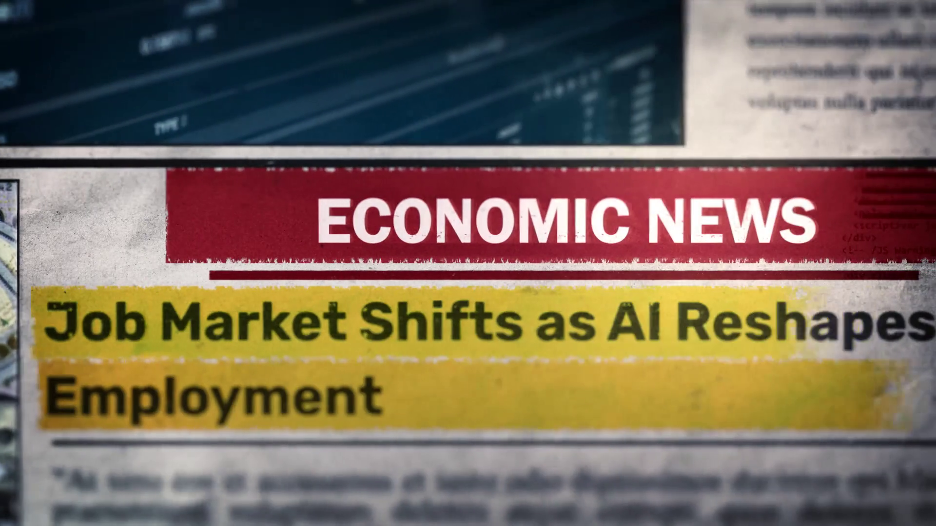 Job Market Shifts Ai Reshapes Employment Stock Motion Graphics SBV ...