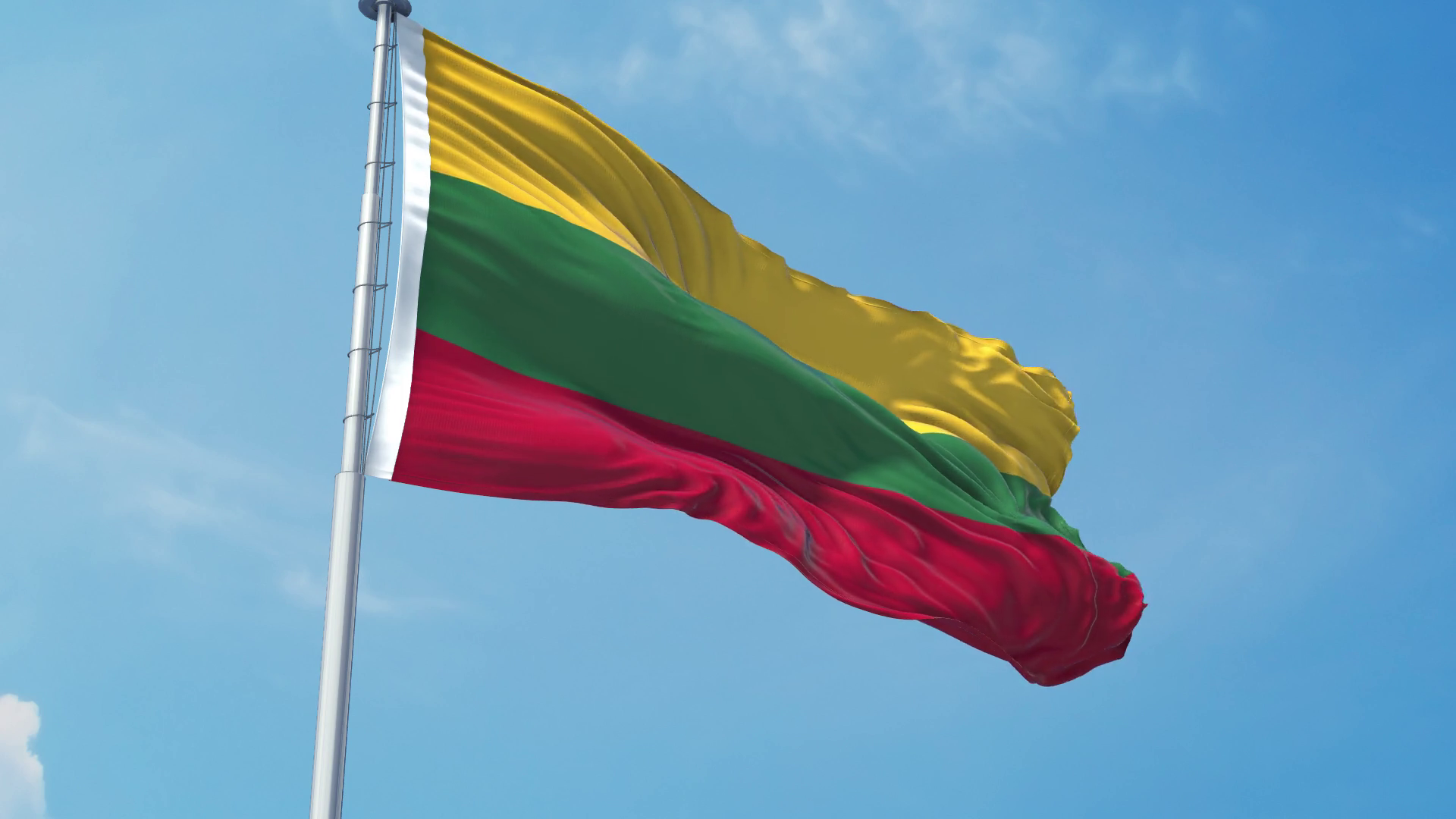 Lithuania Realistic Flag Stock Motion Graphics SBV-348785992 - Storyblocks
