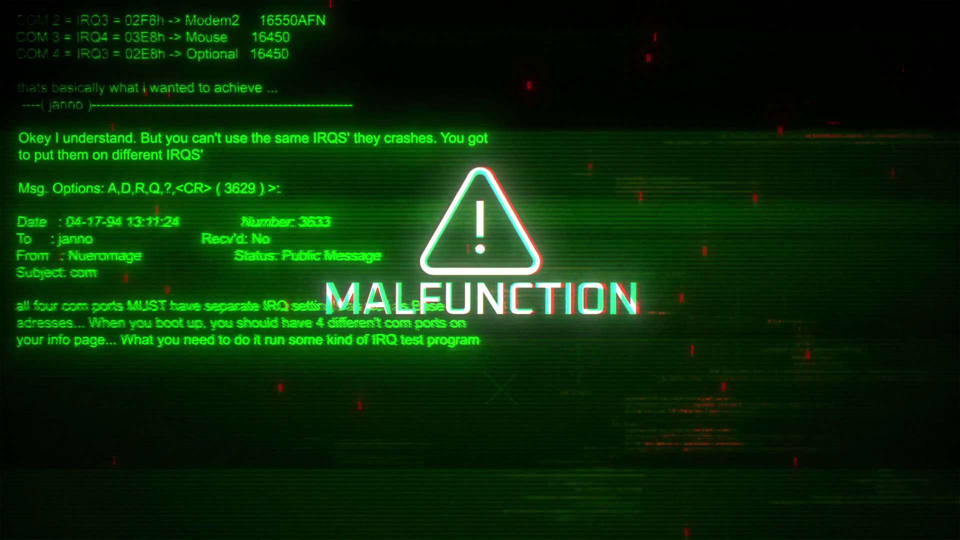 Malfunction Attentions Screen Motion On Stock Motion Graphics Sbv