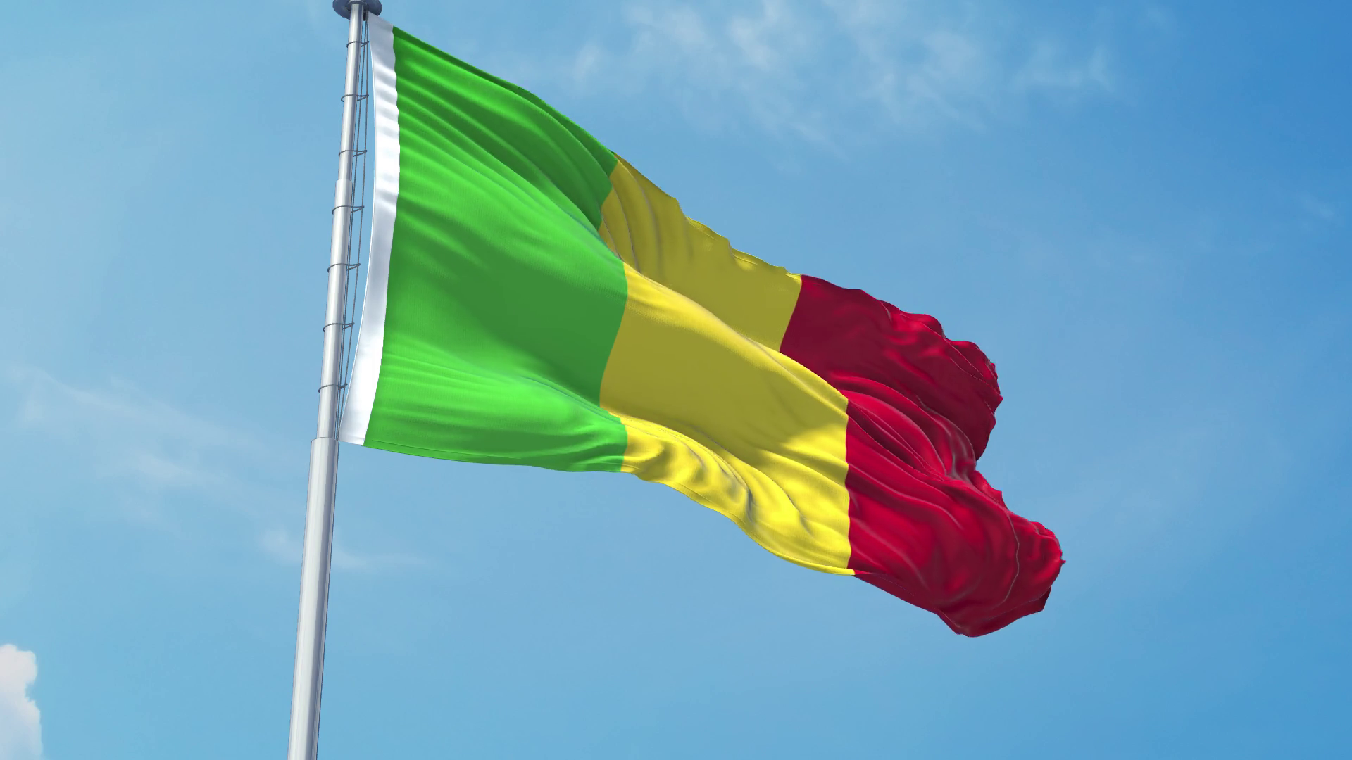 Mali Realistic Flag Stock Motion Graphics SBV-348786001 - Storyblocks