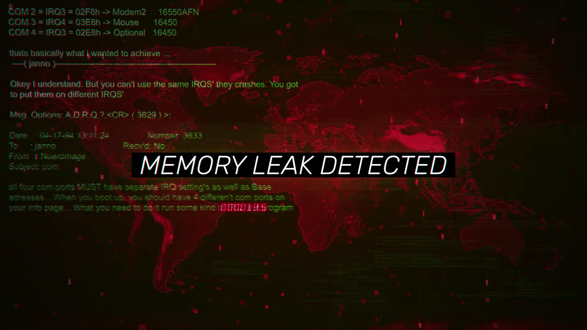 Memory Leak Detected Warning Text On Hacking Stock Motion Graphics SBV-351749885 - Storyblocks
