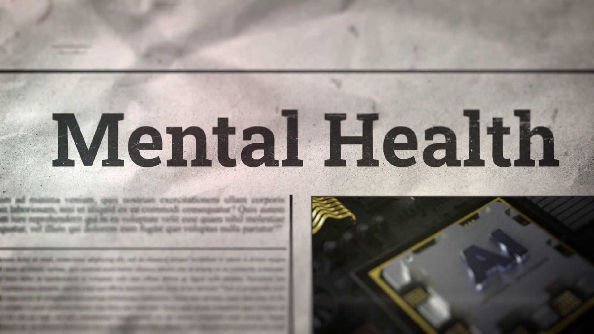 Mental Health Title On Digital Newspaper Stock Motion Graphics SBV ...