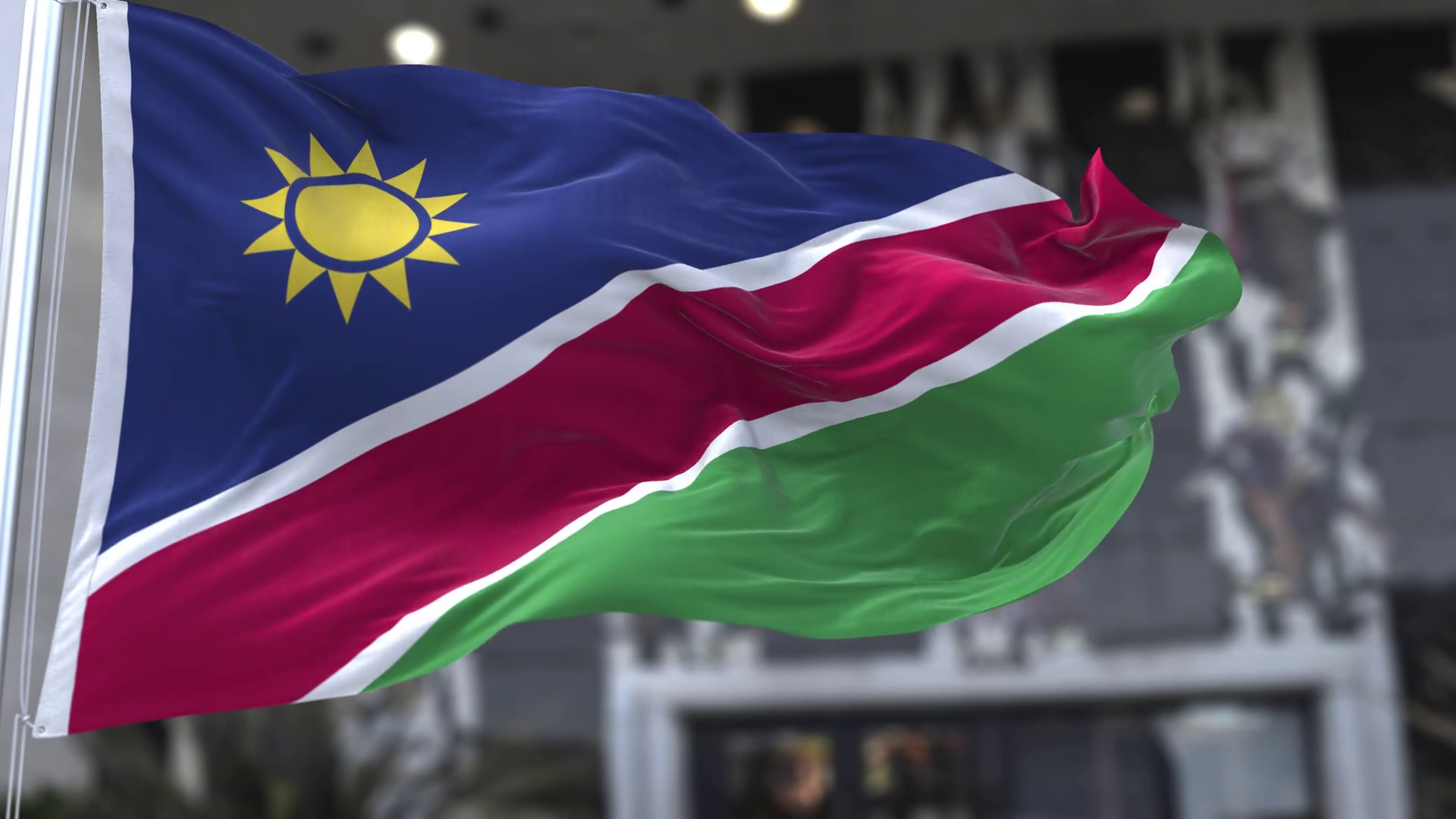 Namibia Wave Flag In Wind Waving Official Stock Motion Graphics SBV ...