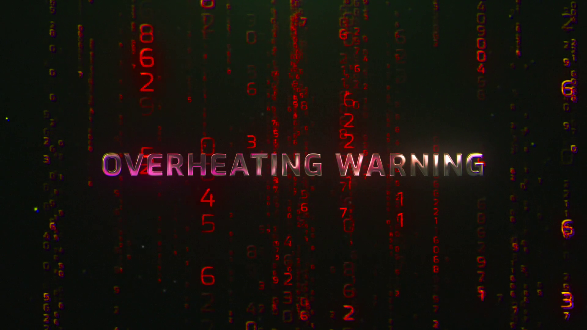 Overheating Warning Digital Hacker Program Stock Motion Graphics SBV ...