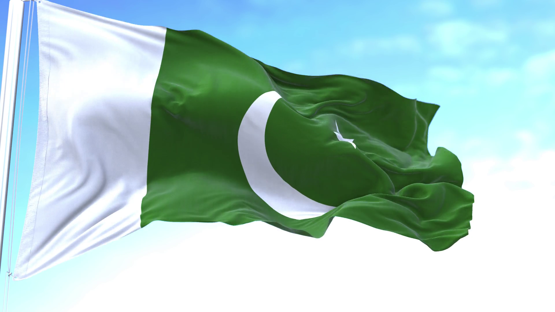 Pakistan Horizontal Flag In Sky Speed Waving Stock Motion Graphics SBV ...