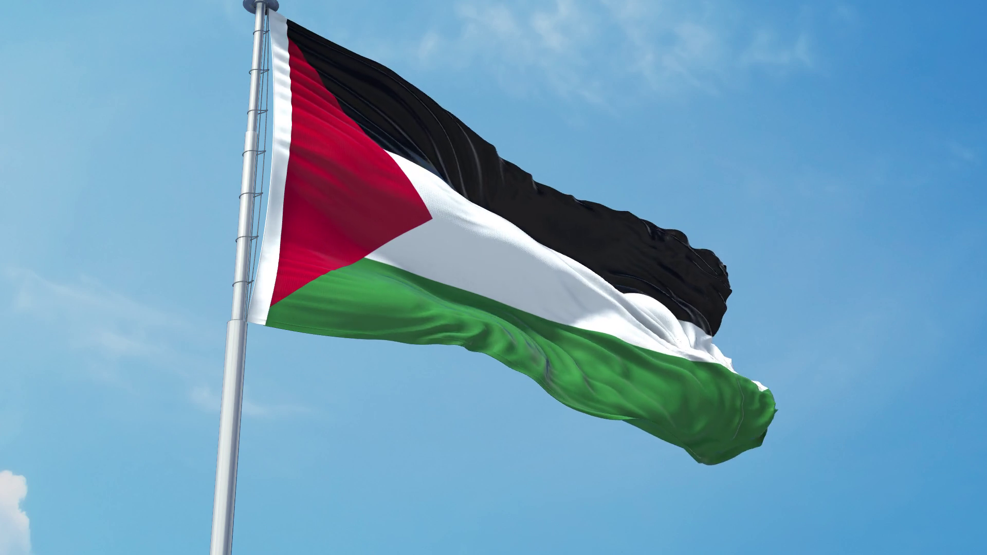 Palestine Realistic Flag Stock Motion Graphics SBV-348786529 - Storyblocks