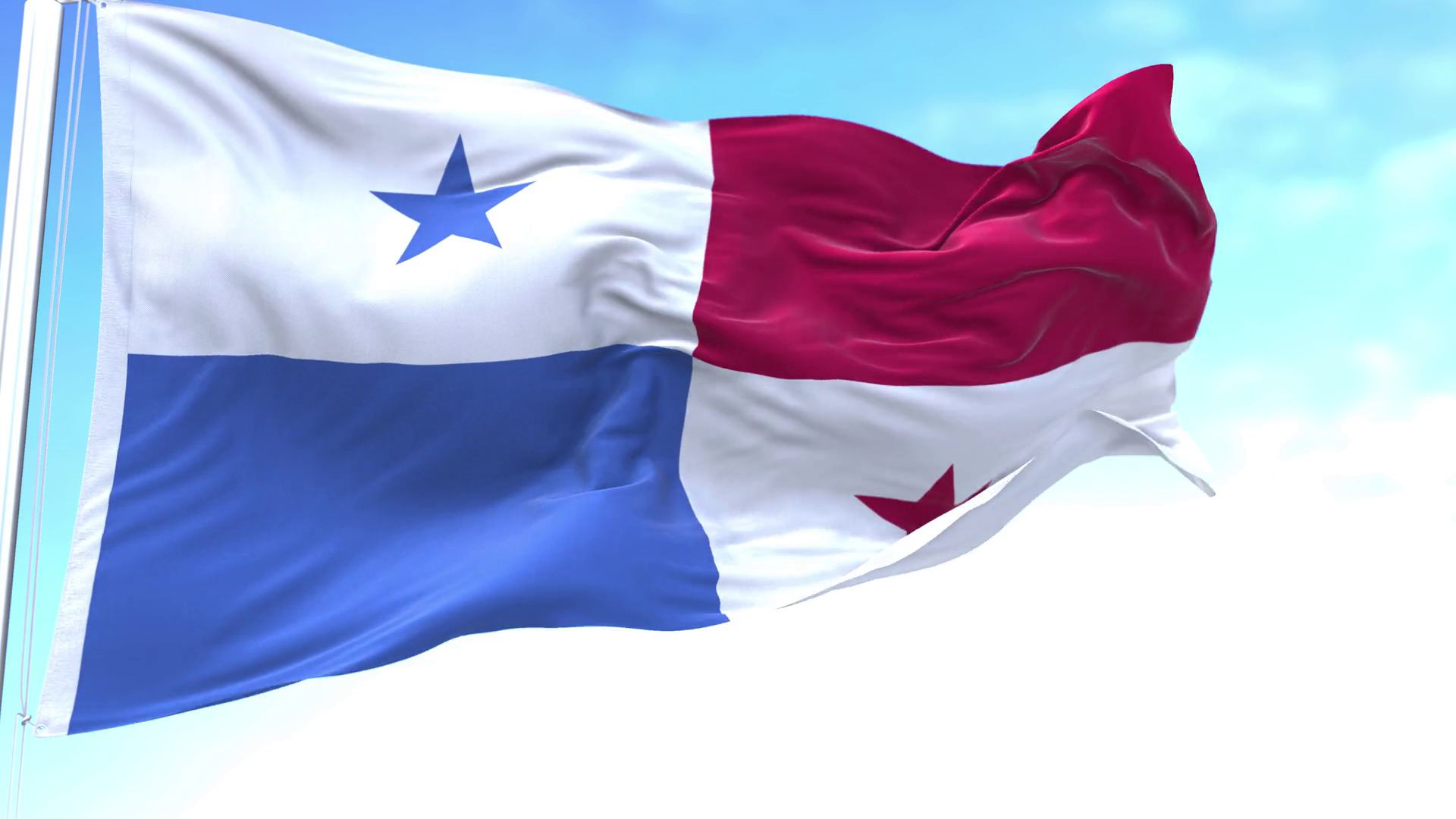 Panama Horizontal Flag In Sky Speed Waving Stock Motion Graphics SBV ...
