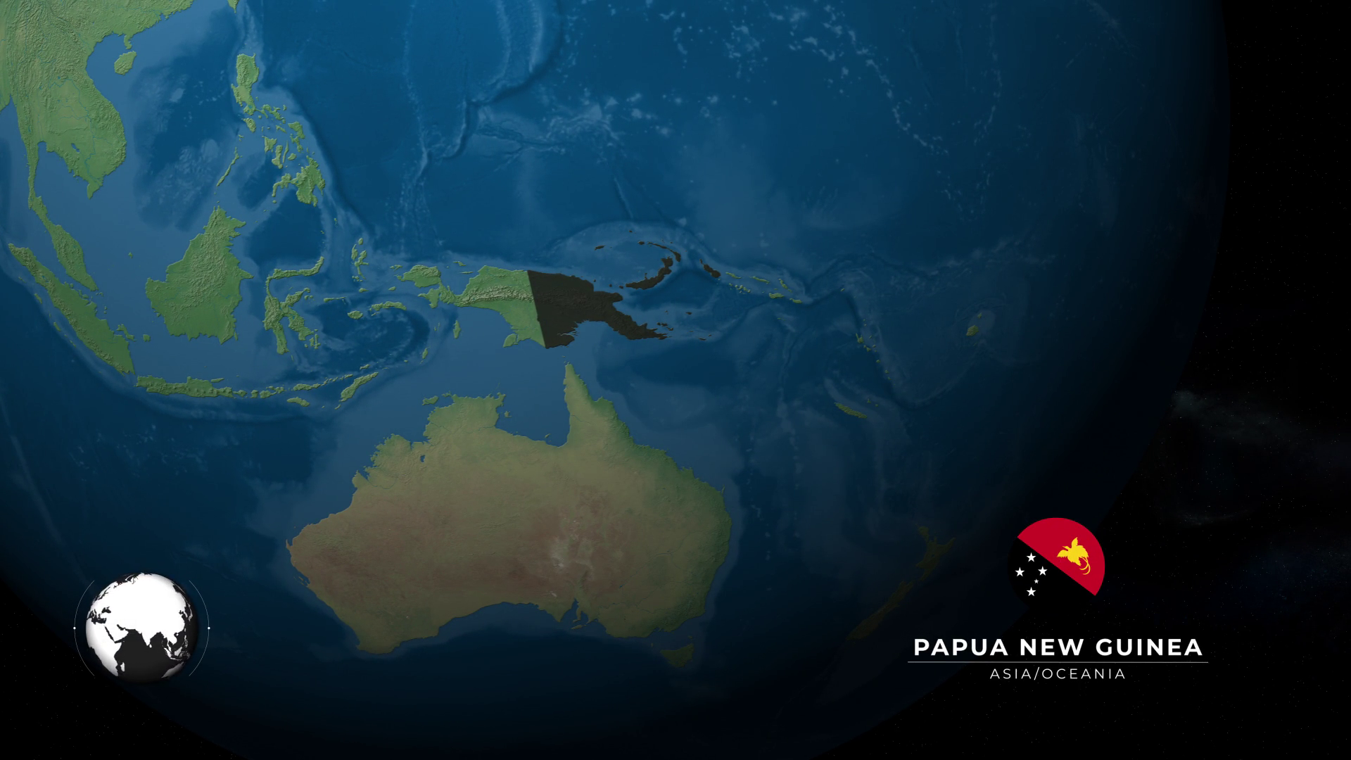 Papua New Guinea Earth Map Stock Motion Graphics SBV-348437236 ...