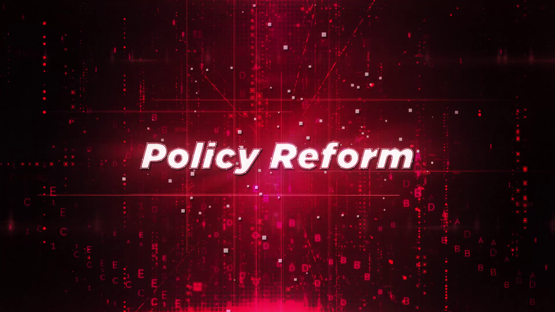 Policy Reform Word Matrix Hi Tech Background Stock Motion Graphics SBV ...