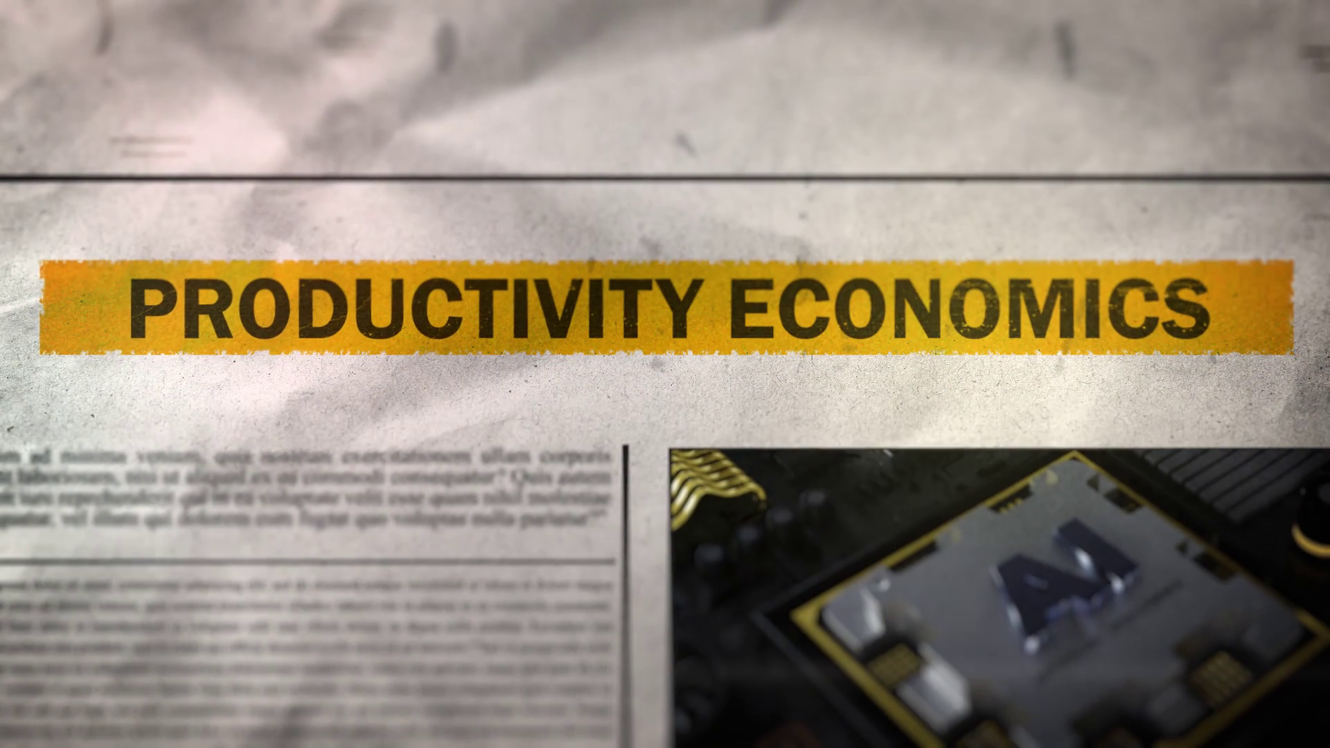 Productivity Economics Newspaper Headline Stock Motion Graphics SBV ...