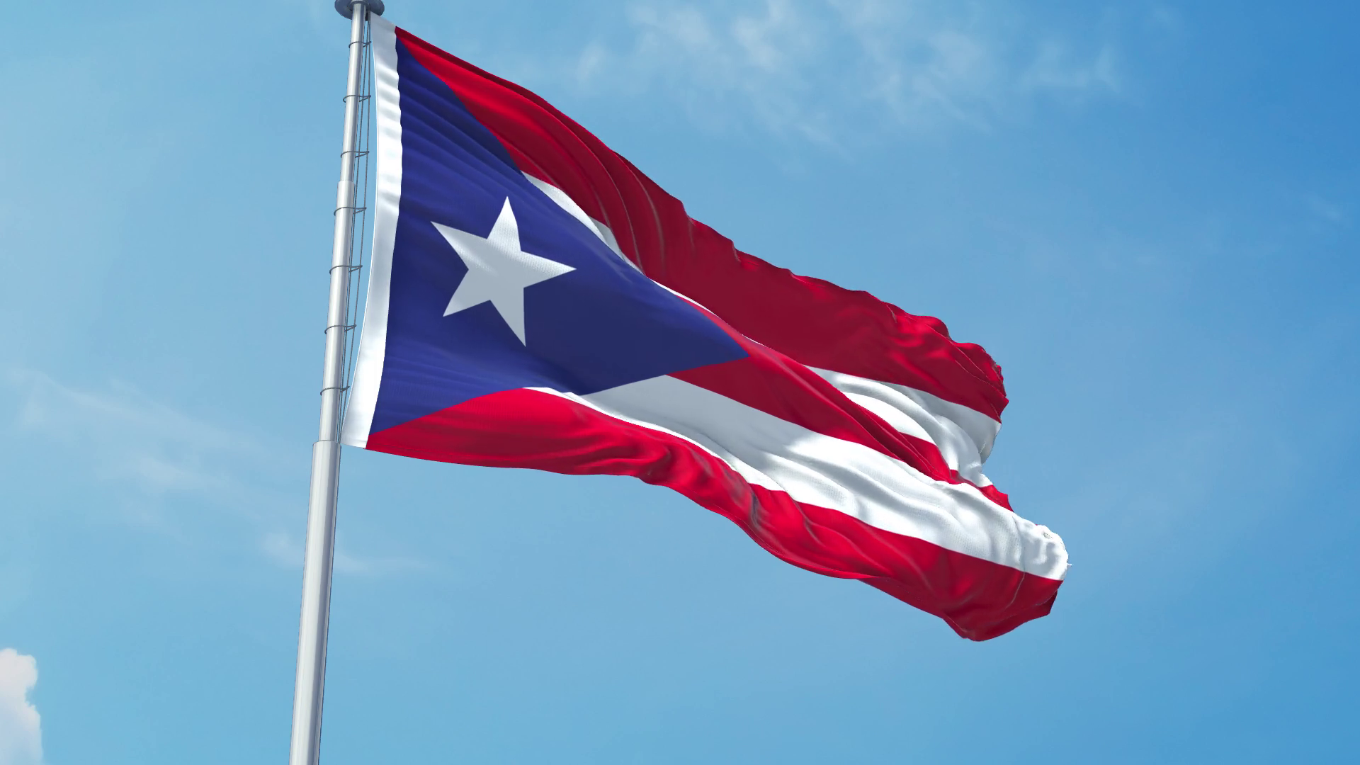 Puerto Rico Realistic Flag Stock Motion Graphics SBV-348786553 ...