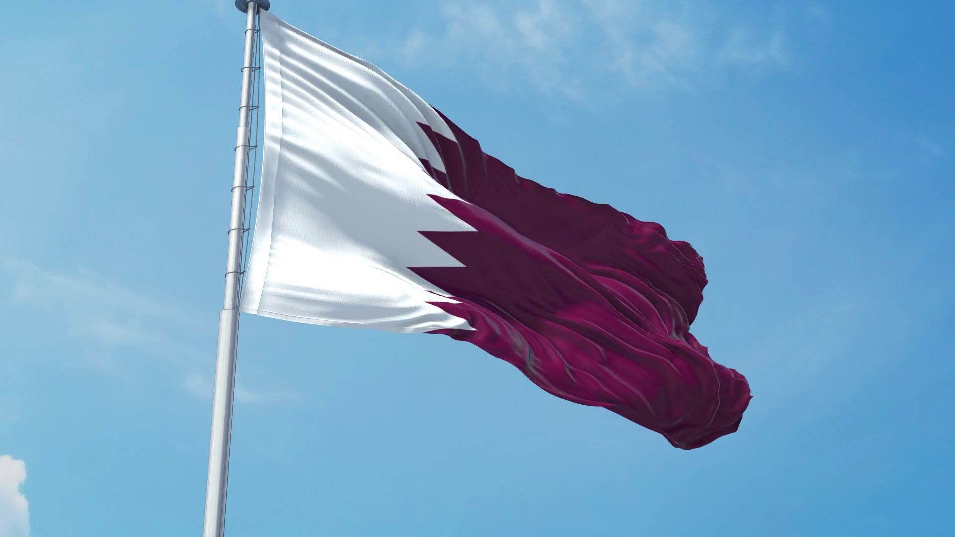 Qatar Realistic Flag Stock Motion Graphics SBV-348786554 - Storyblocks