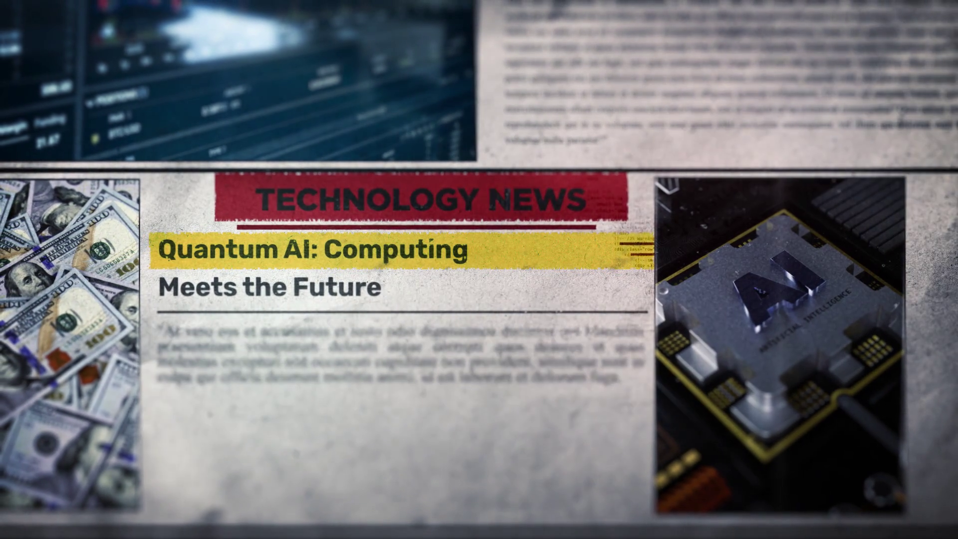 Quantum Ai Computing Meets Future Headline Stock Motion Graphics SBV ...