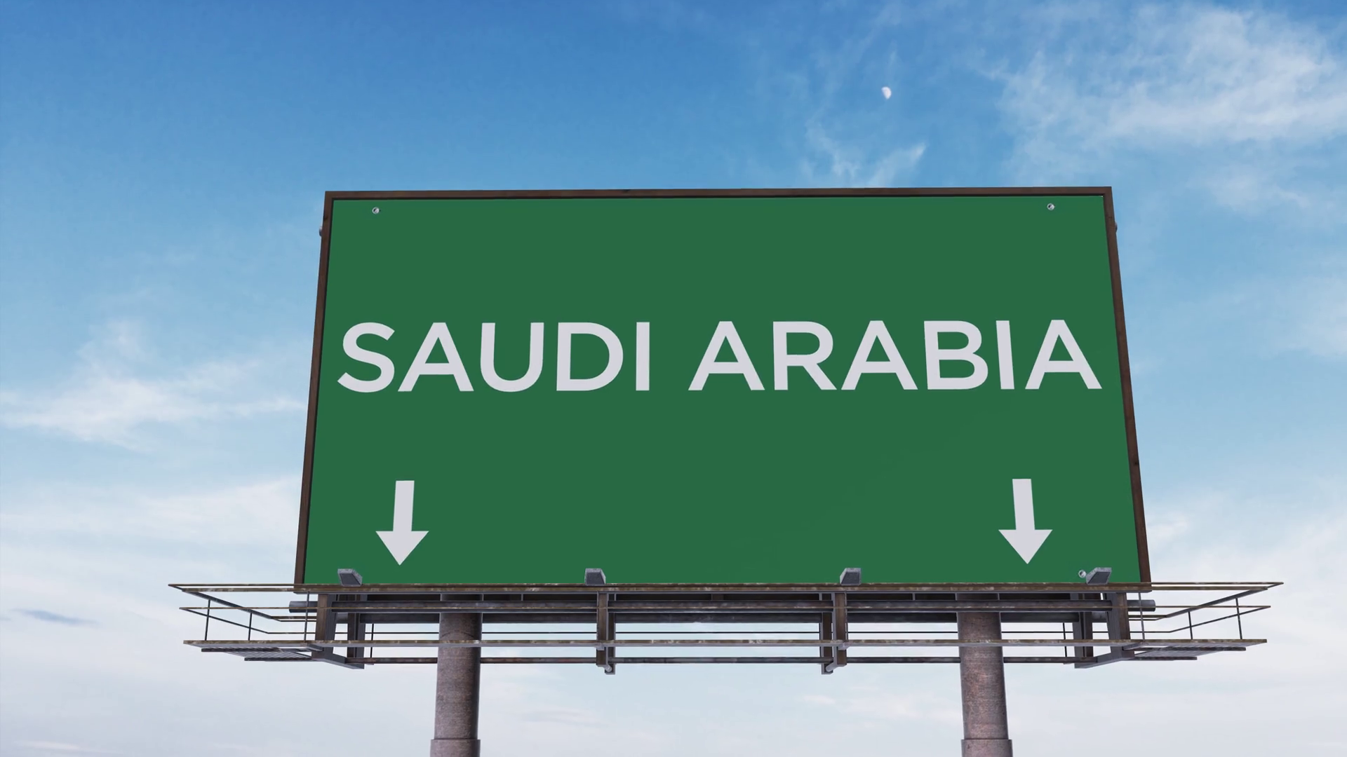 Saudi Arabia Highway Sign 4k Stock Motion Graphics SBV-348466053 ...