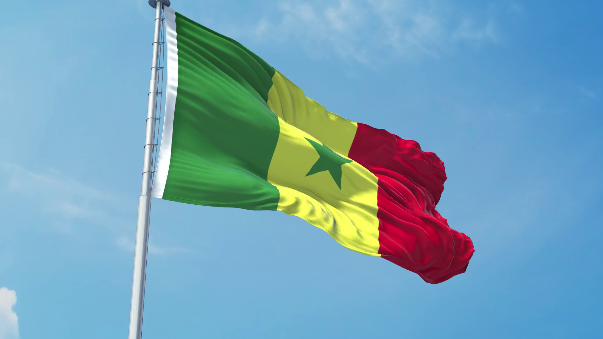 Senegal Realistic Flag Stock Motion Graphics SBV-348786457 - Storyblocks