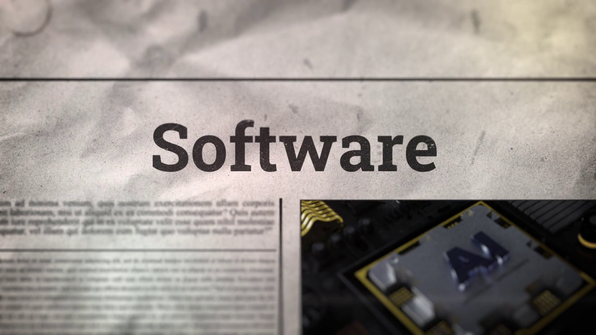Software Title On Digital Newspaper Stock Motion Graphics SBV-351715016 ...