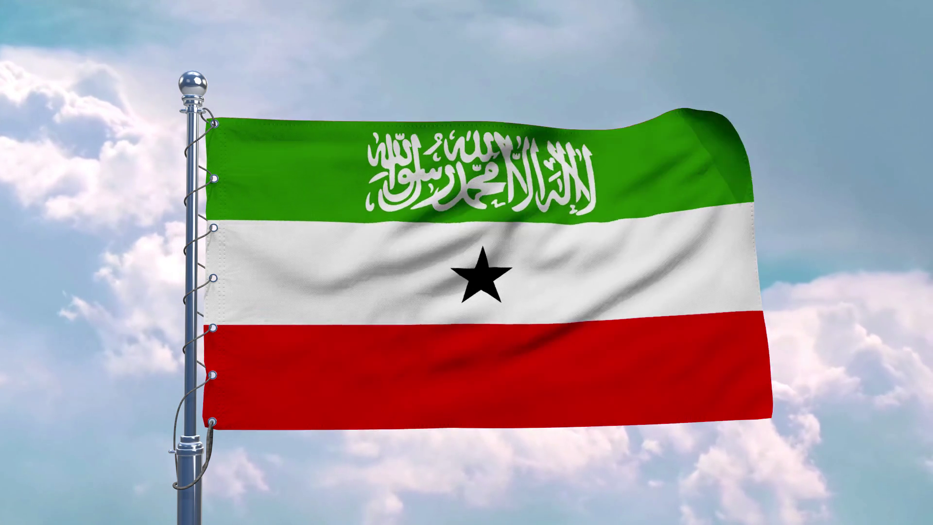 Somaliland Flag Waving With Clouds New Style Stock Motion Graphics SBV-349092683 - Storyblocks