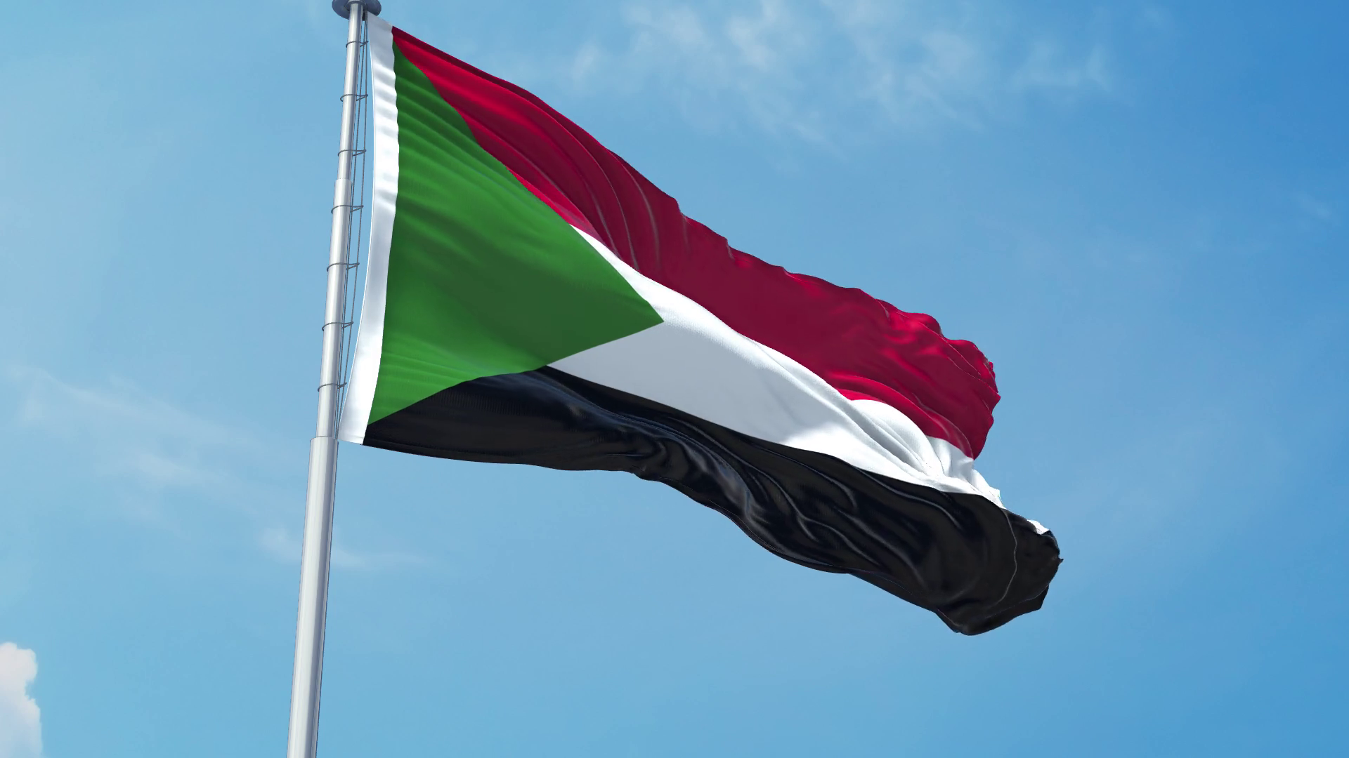 Sudan Realistic Flag Stock Motion Graphics SBV-348786481 - Storyblocks