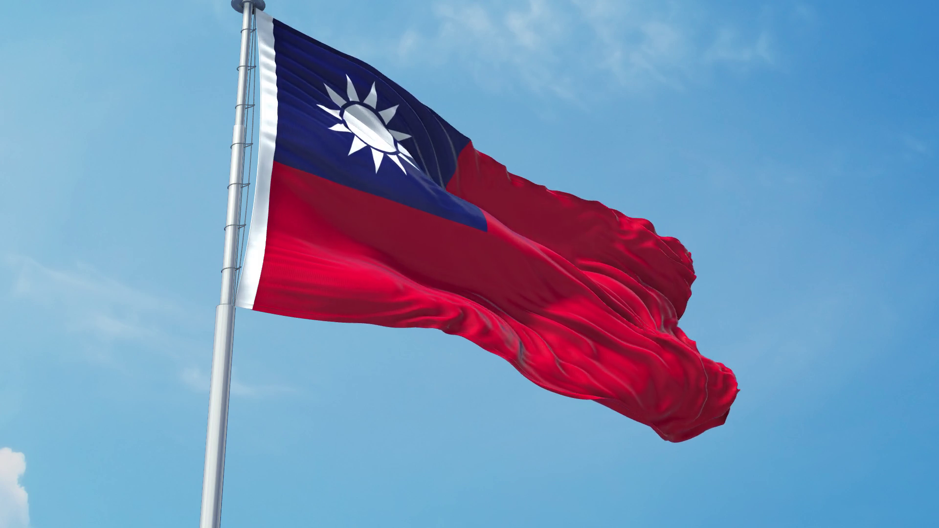 Taiwan Realistic Flag Stock Motion Graphics SBV-348786487 - Storyblocks