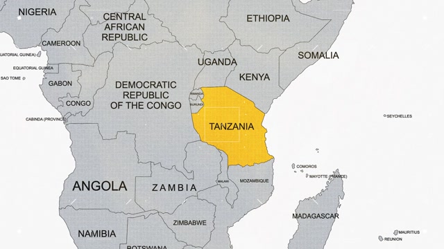 Tanzania Map | Nature motion backgrounds - Storyblocks