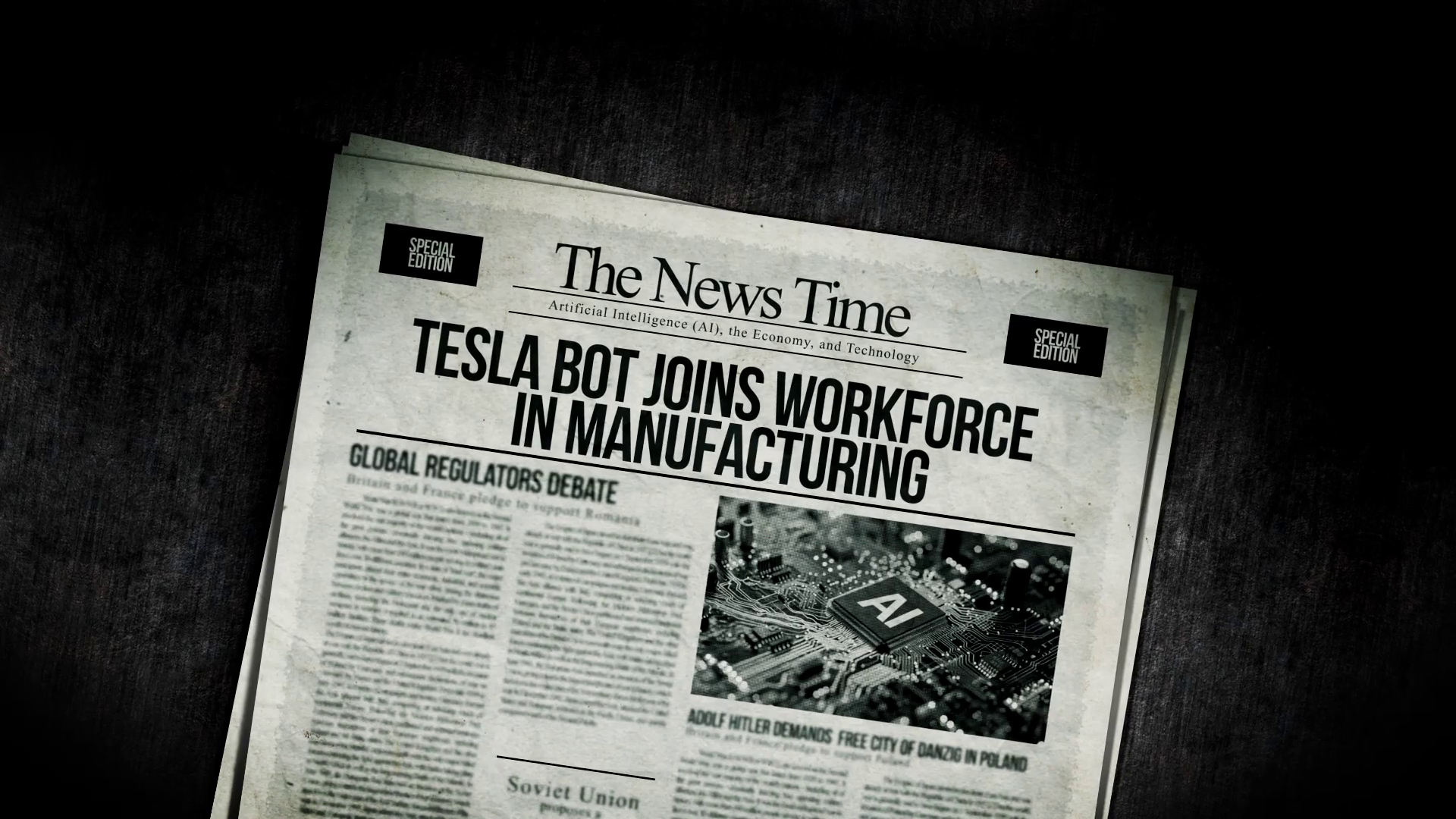 Tesla Bot Joins Workforce In Manufacturing Stock Motion Graphics SBV ...