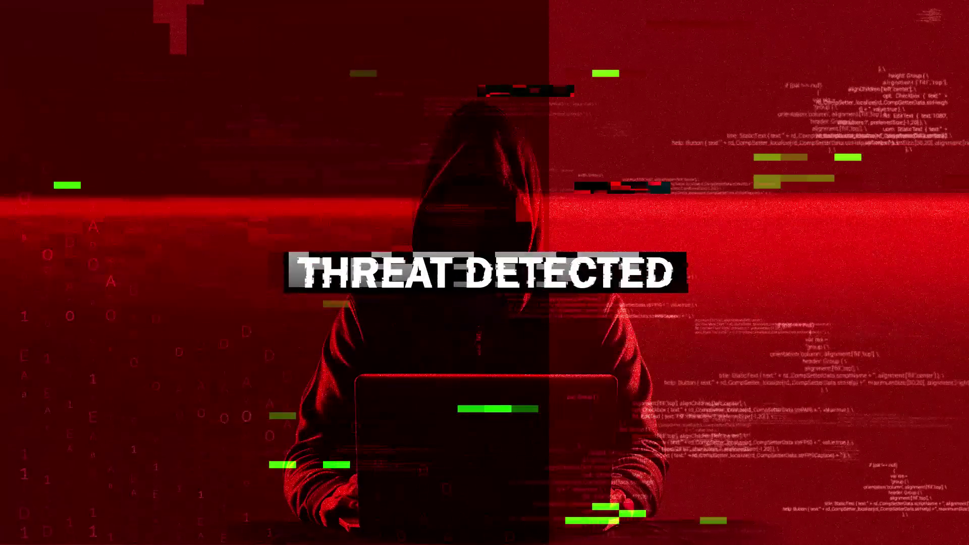 Threat Detected Warning Text On Signal Stock Motion Graphics SBV ...