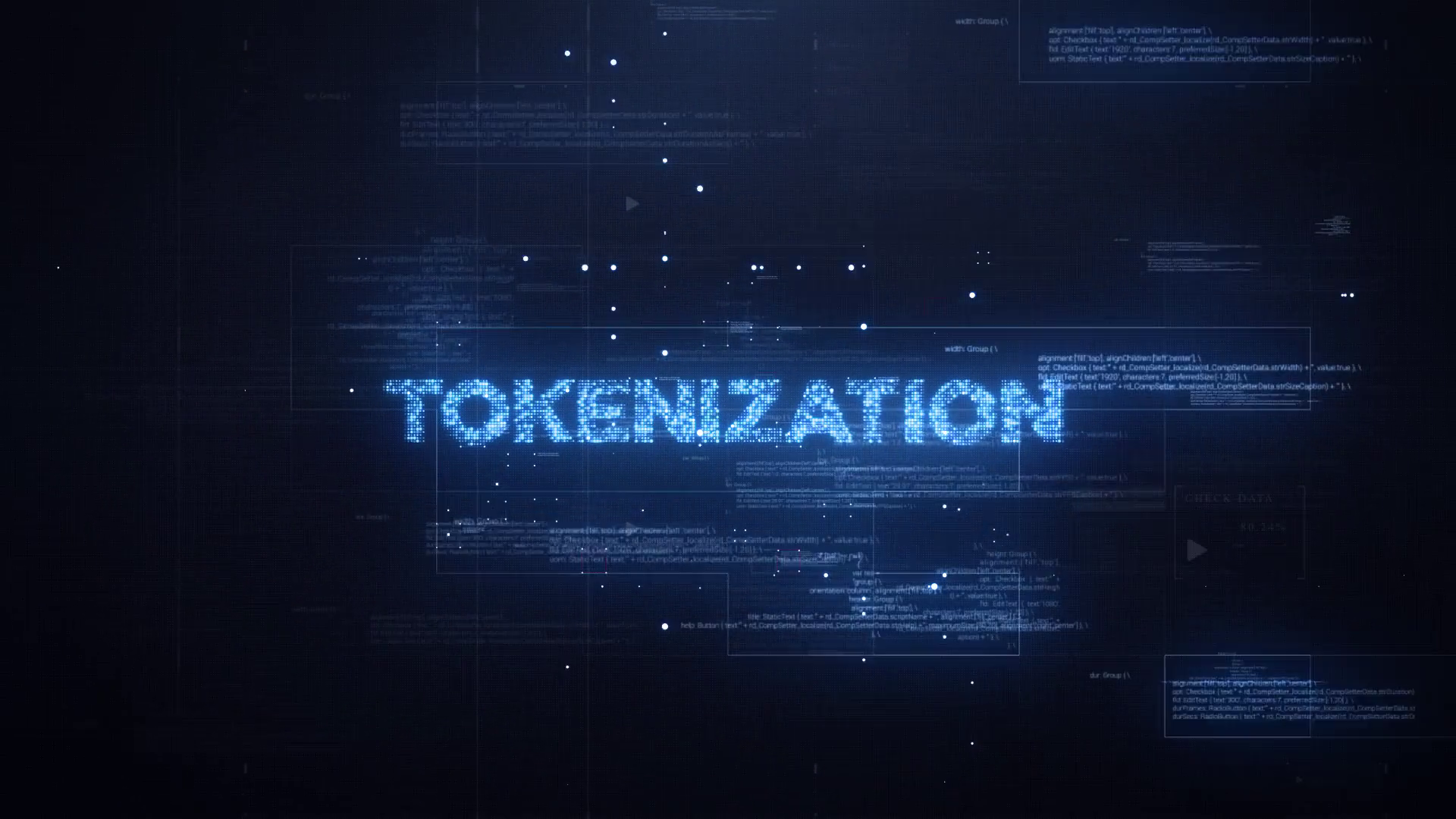 Tokenization Word On Dynamic Technology Stock Motion Graphics SBV ...