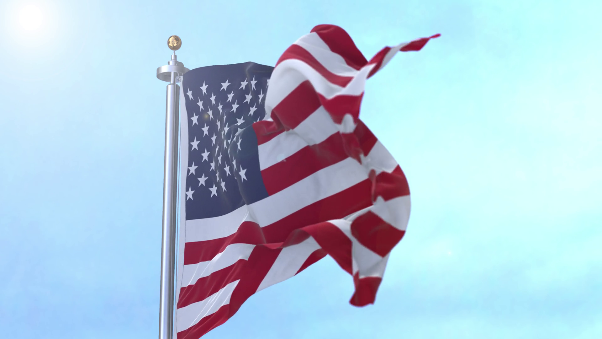 United States Flag Waving Rotating Camera V Stock Motion Graphics SBV ...