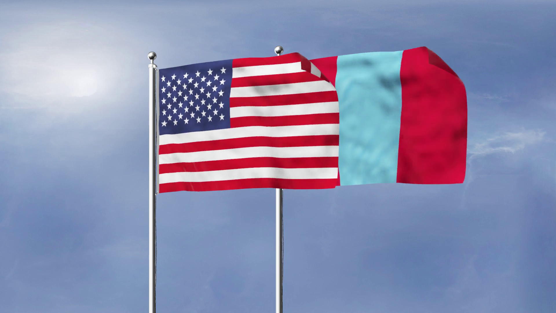 Usa Flag Waving With Flag Of Mongolia Stock Motion Graphics SBV ...