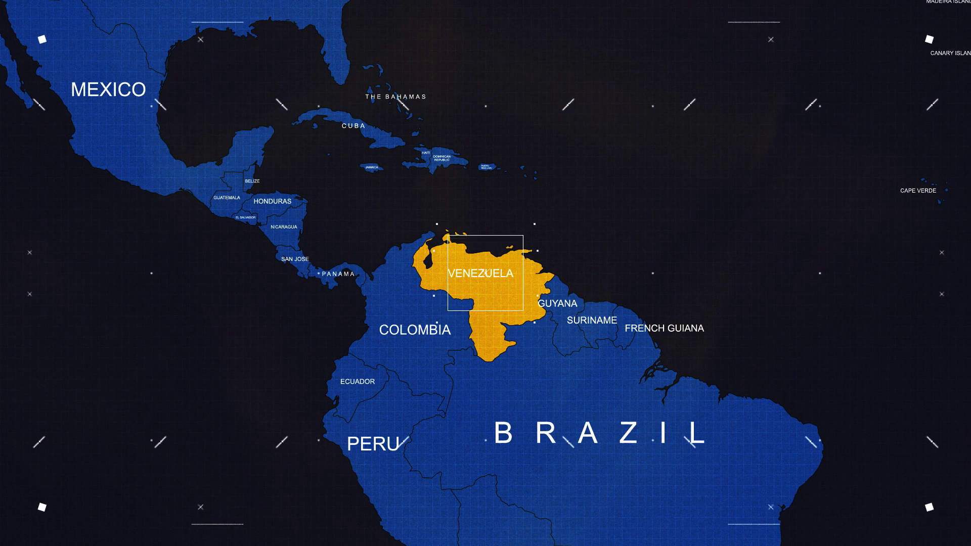 Venezuela Yellow Blue Map In Breaking News Stock Motion Graphics SBV ...