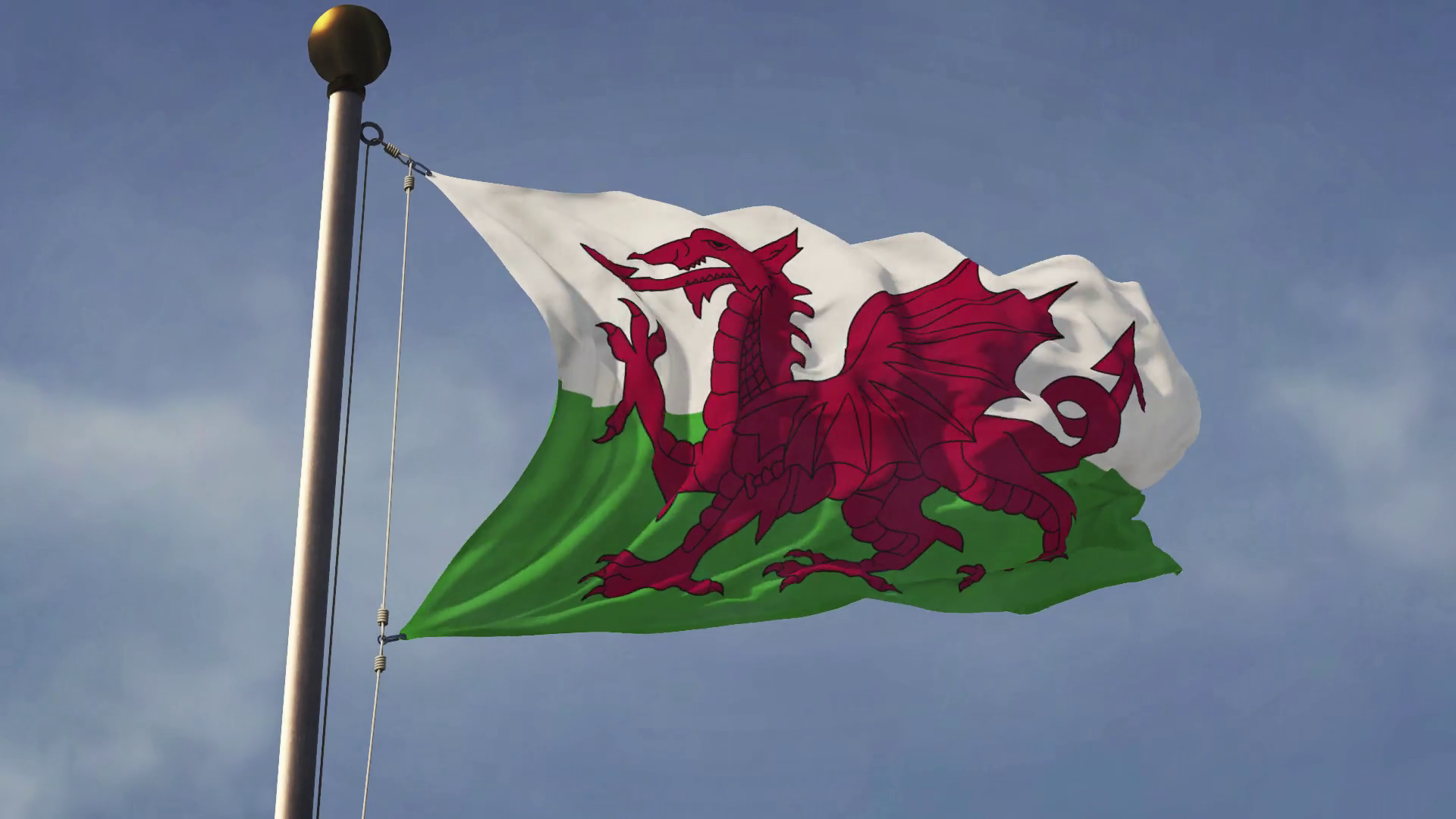 Wales Waving Realistic Flag Stock Motion Graphics SBV-348805567 ...