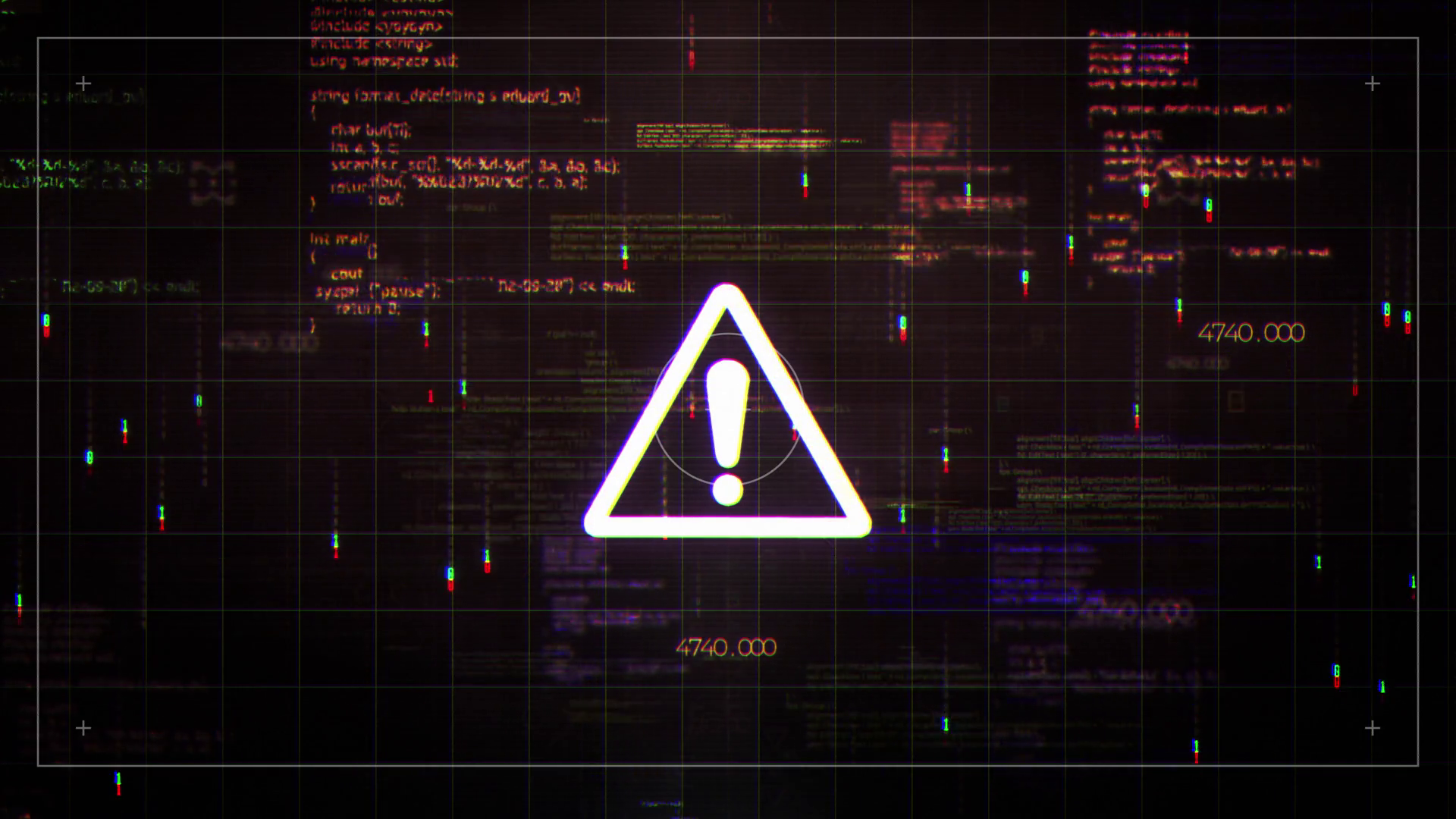 Warning Glitch Hud Satelite Style Hologram Stock Motion Graphics SBV ...
