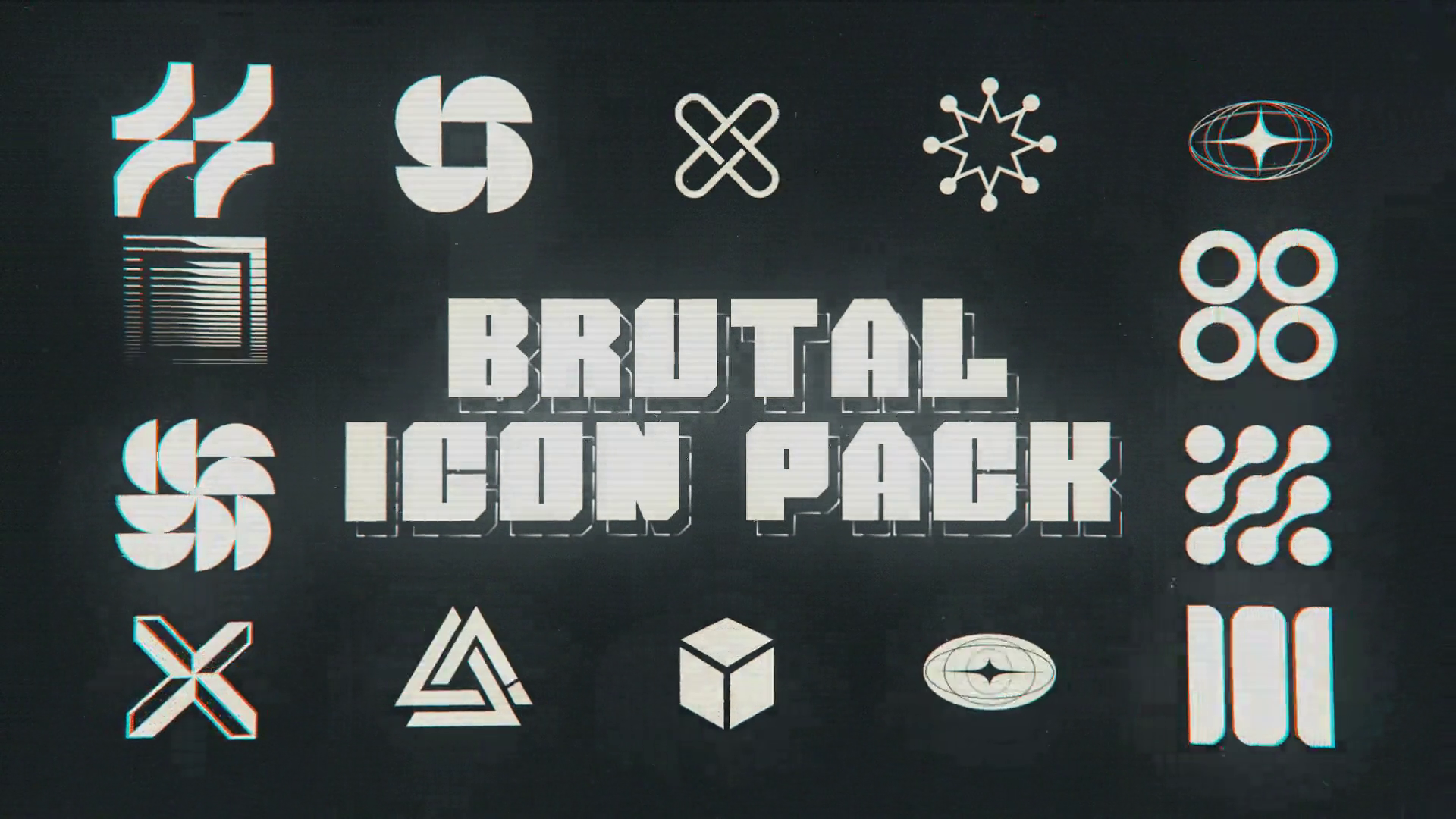 AE Template: Brutal Retro Icon Pack SBV-351990748 - Storyblocks