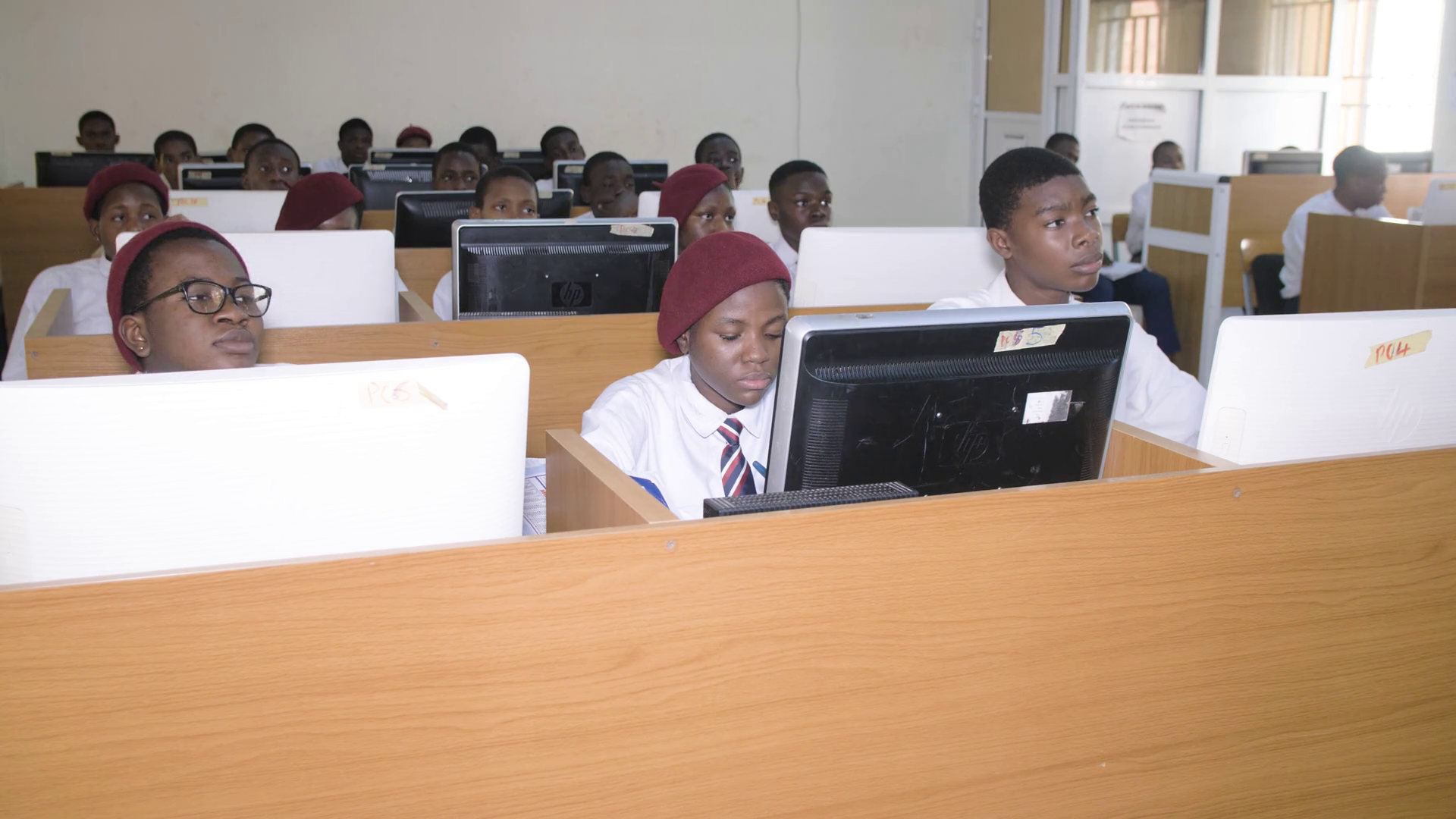 Africa Nigeria Student Sitting In Front Of Stock Footage SBV-348466509 ...