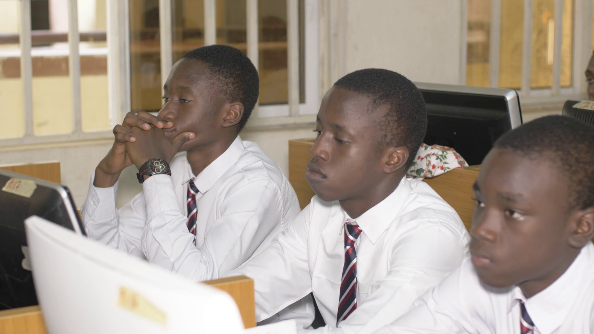 Africa Nigeria Student Sitting In Front Of Stock Footage SBV-348466847 ...