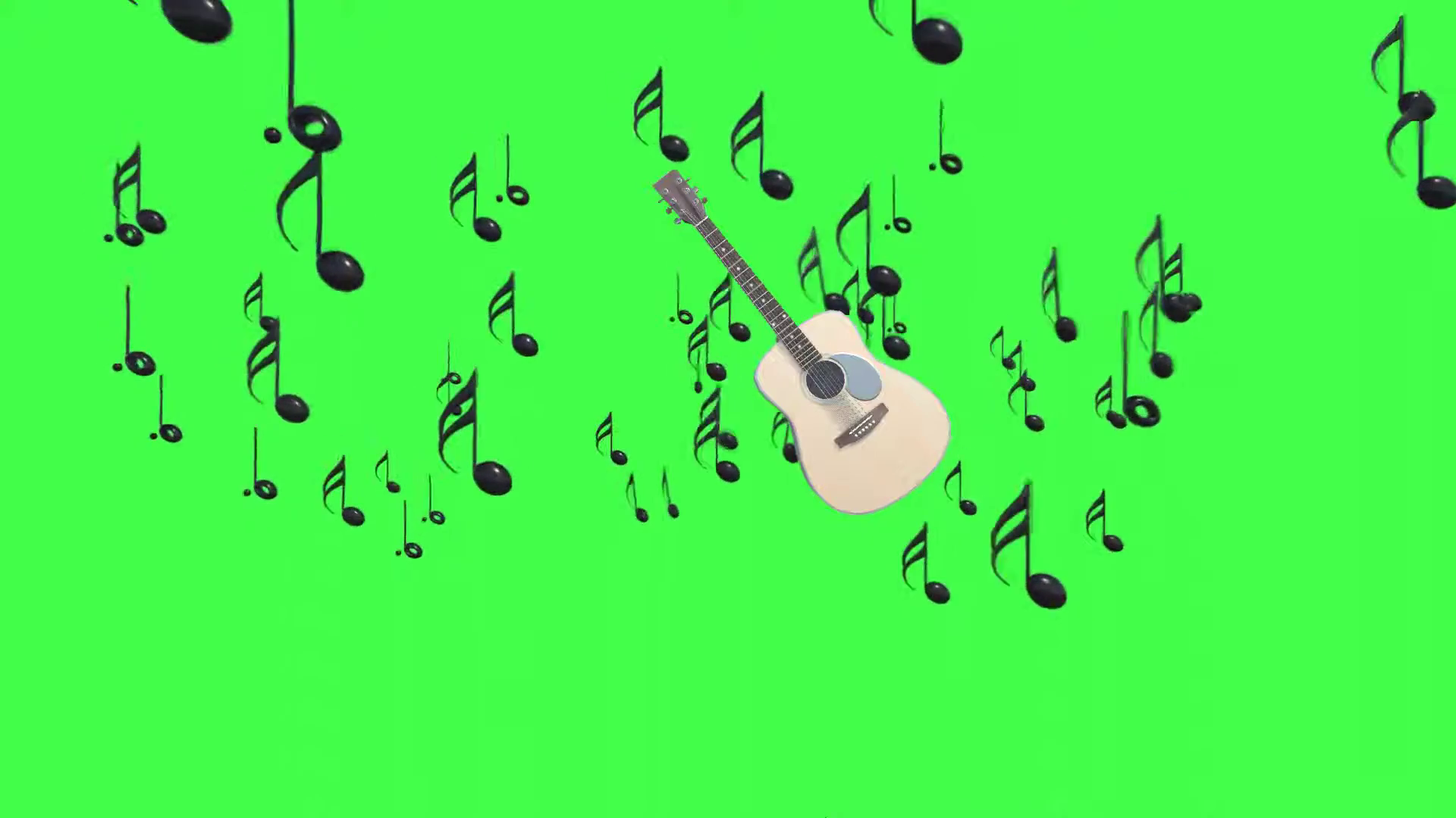 Music Notes Guitar On Green Screen Stock Motion Graphics SBV-347562273 ...