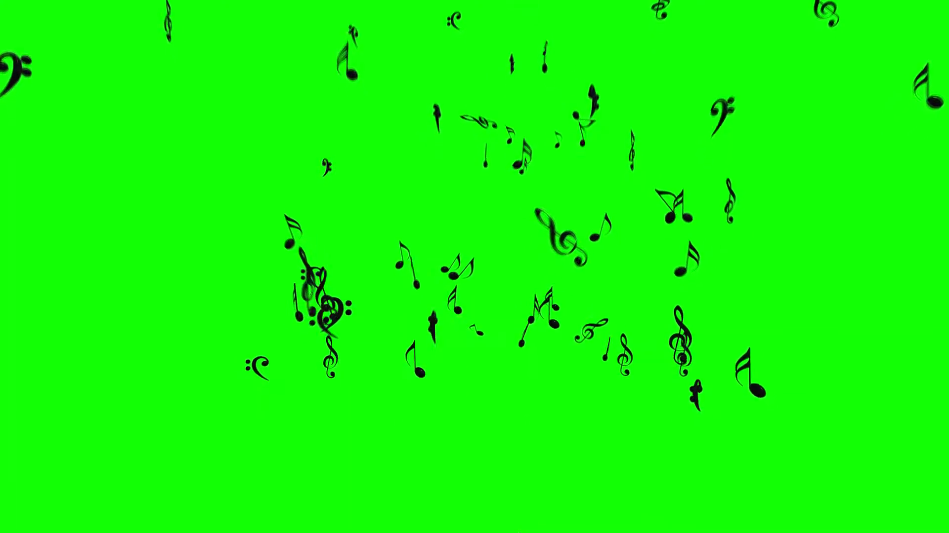 Music Notes Floating On Green Screen 04 Stock Motion Graphics SBV ...