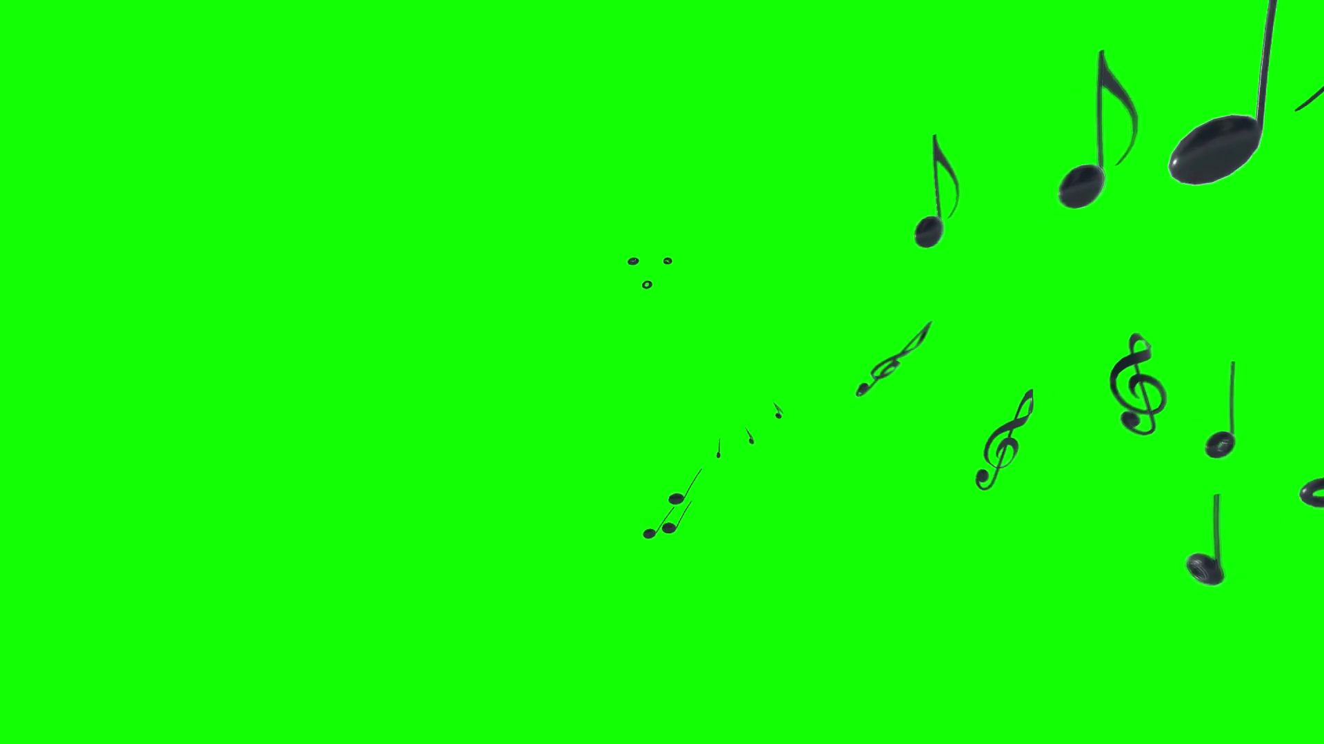 Music Notes Floating On Green Screen Stock Motion Graphics SBV ...