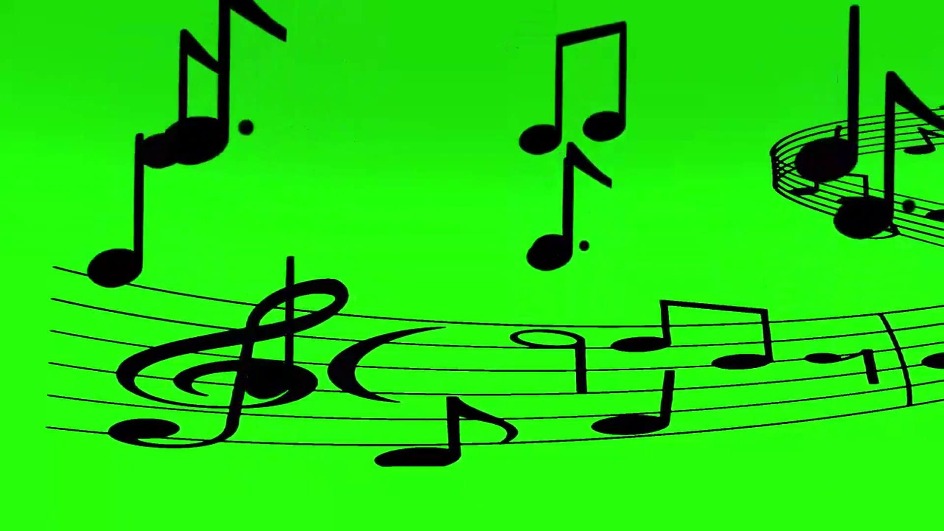 Music Notes Flying On Green Screen 06 Stock Motion Graphics SBV ...