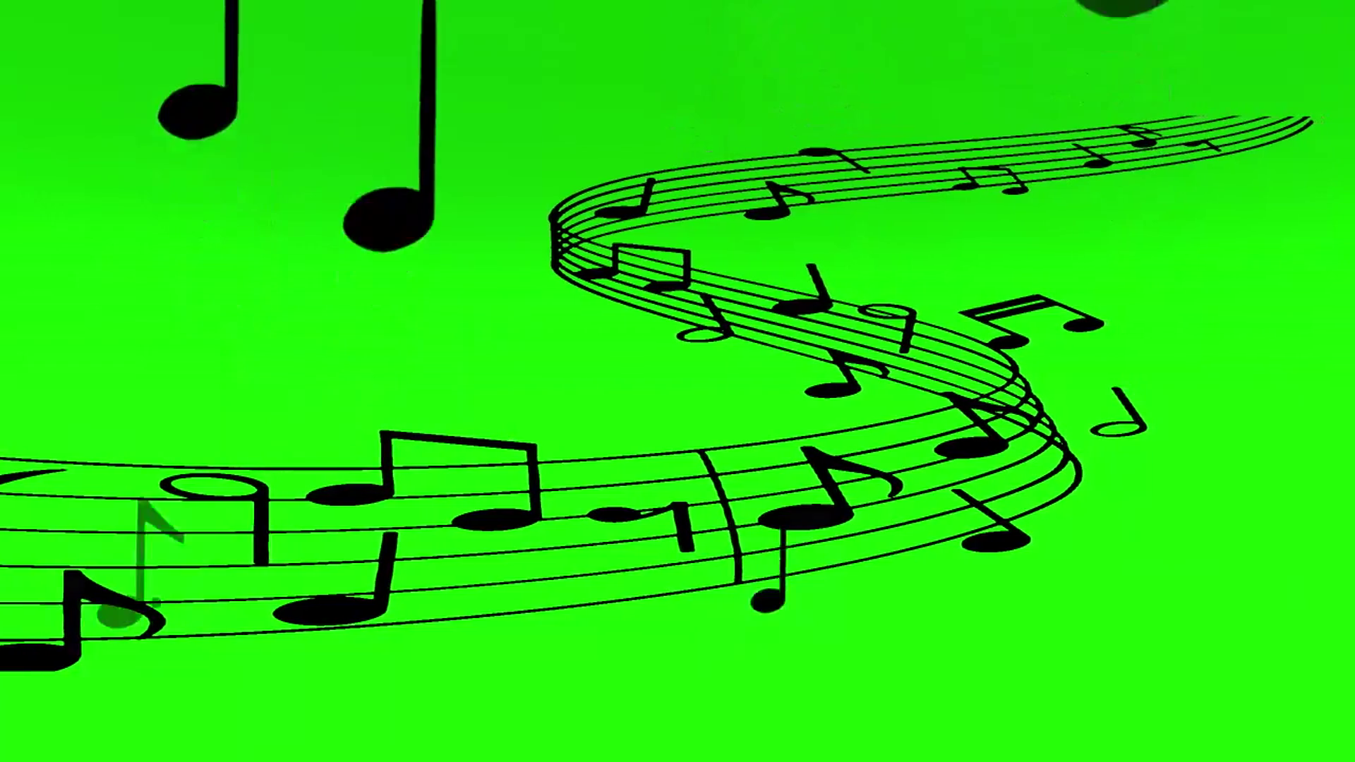Music Notes Flying On Green Screen 07 Stock Motion Graphics SBV ...