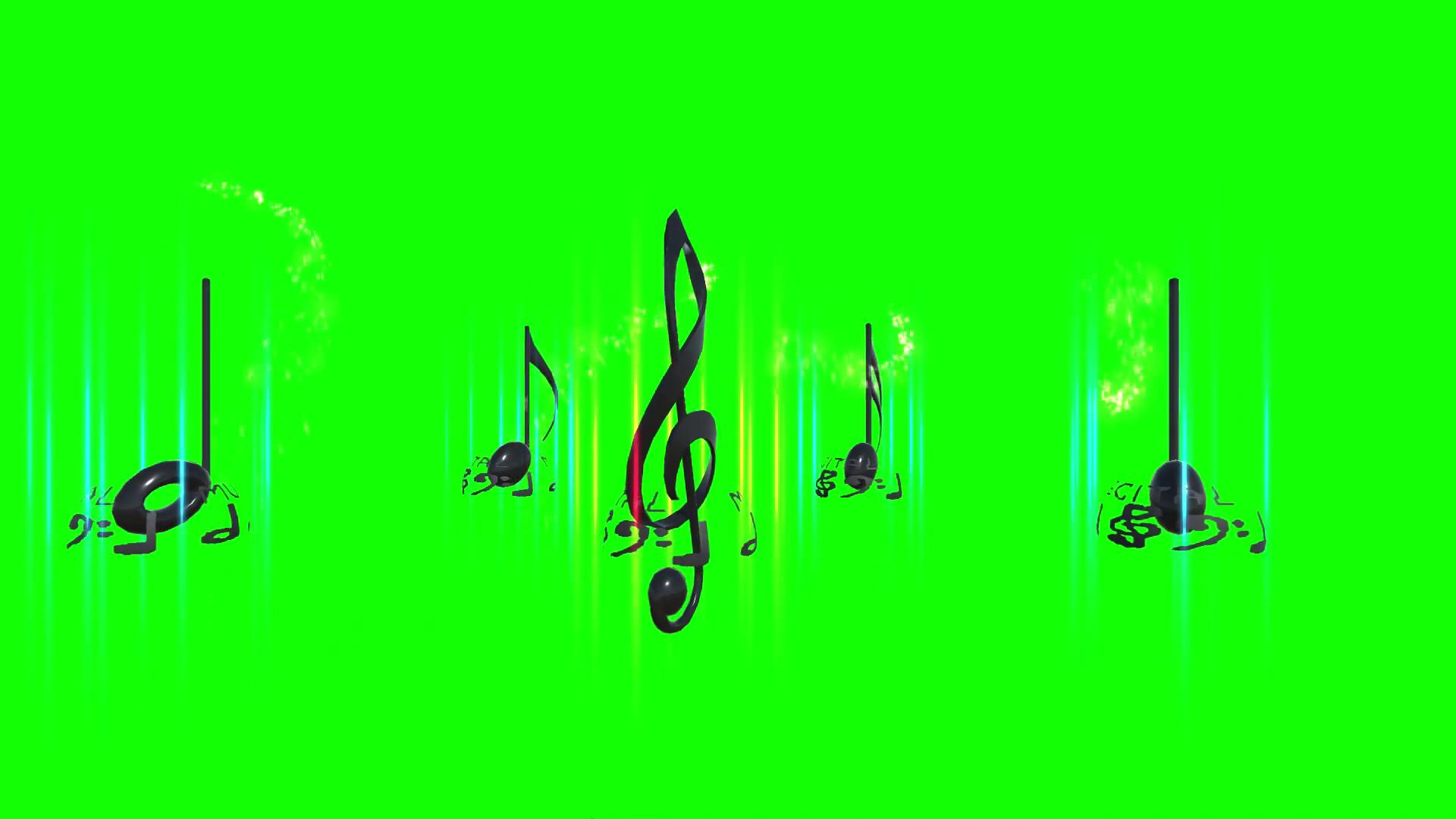 Music Notes Spinning On Green Screen Stock Motion Graphics SBV ...
