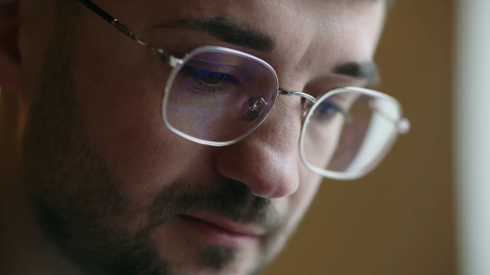 The Focused Look Of Young Man In During Work Stock Footage SBV ...