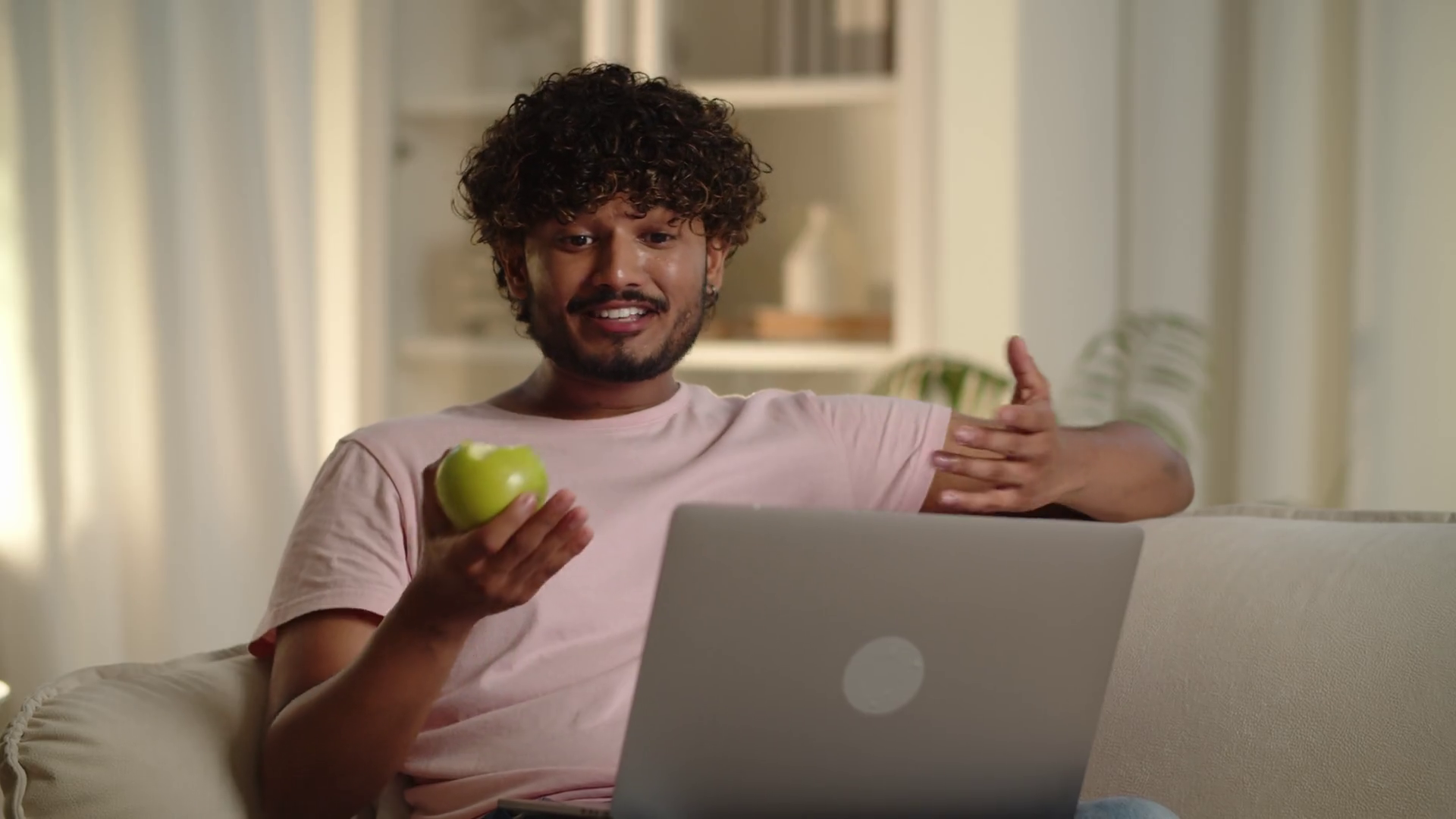 Young Freelancer Guy Healthy Lifestyle Stock Footage SBV-348695729 ...