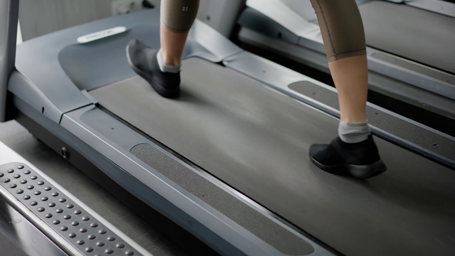 A Girl Athlete Takes Steps On Treadmill Stock Footage SBV-348750861 ...