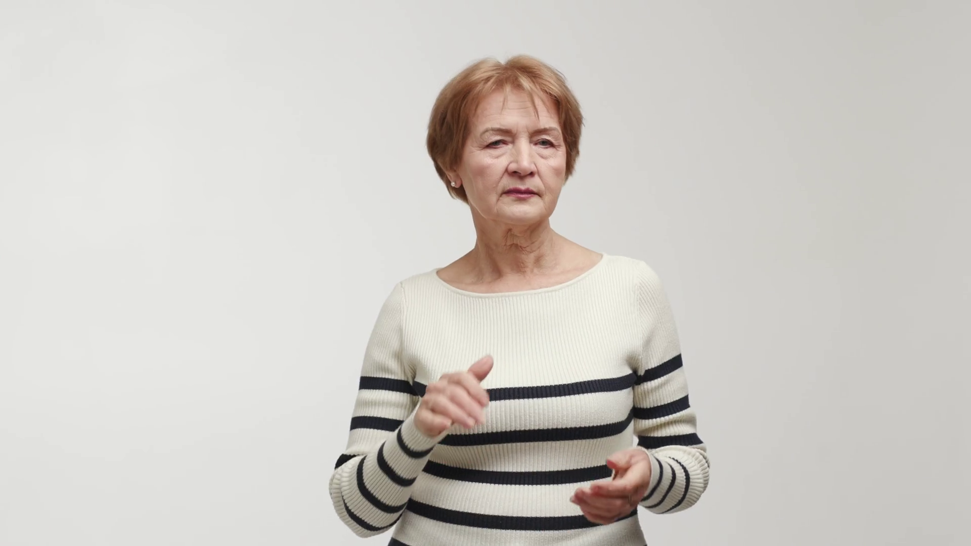 An Elderly Woman Pulls Face With Contempt Stock Footage SBV-348751424 ...