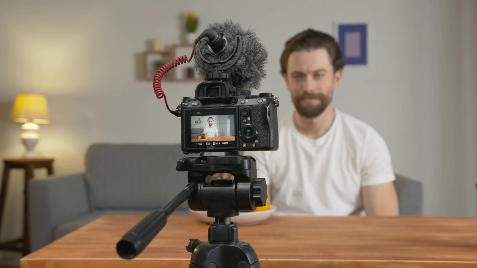 A Young Vlogger Discusses Benefits Of Fruits Stock Footage SBV ...